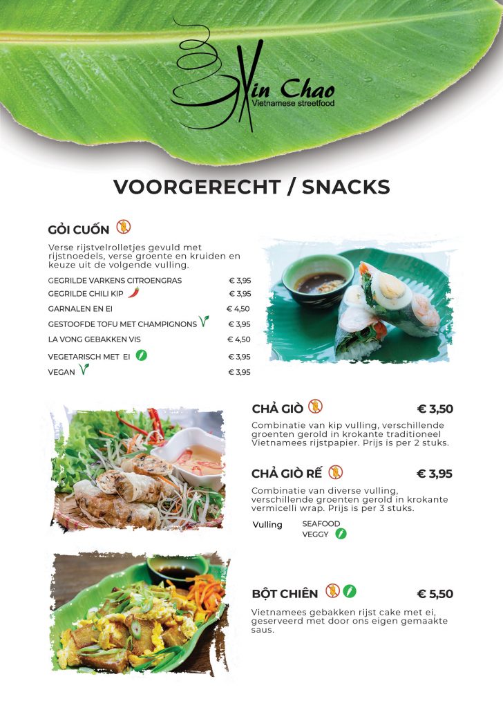 Menu | Xin Chao - Vietnamese Street Food